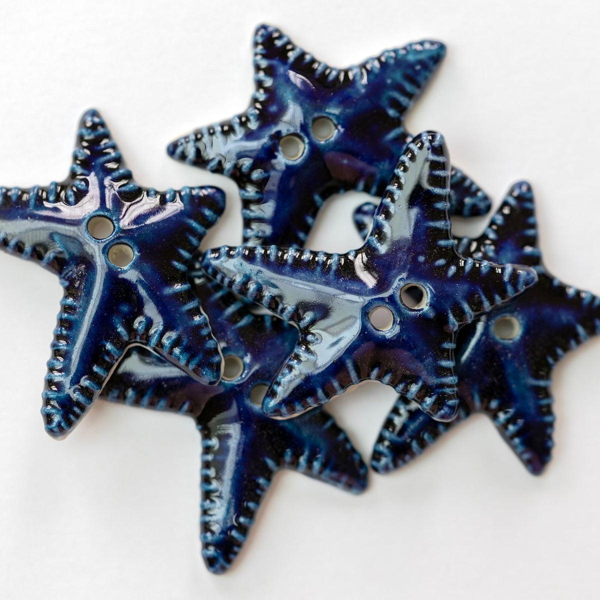 x50 Blue Starfish Buttons – ButtonMad